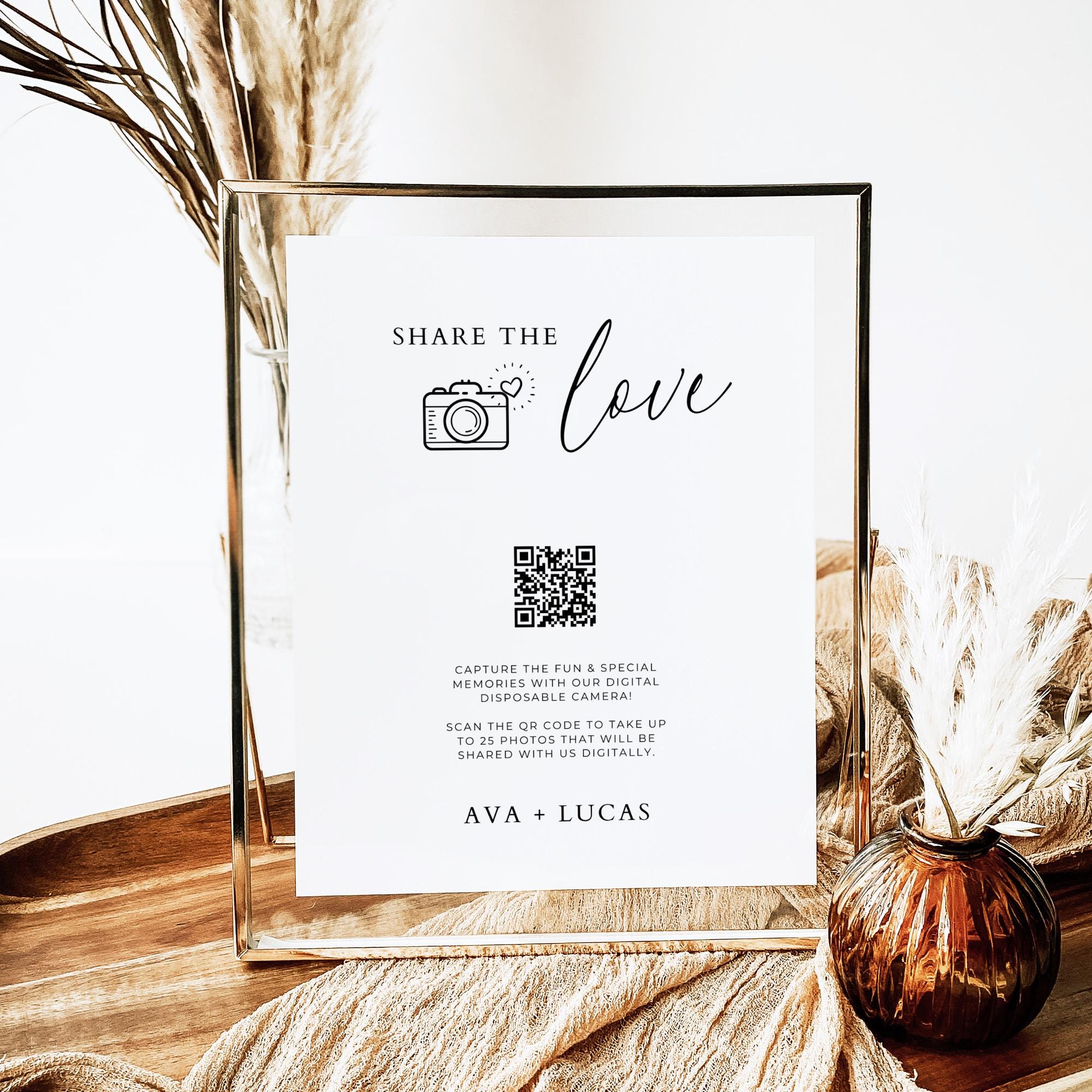 Share the Love Sign Template for POV Camera App, Digital Disposable ...