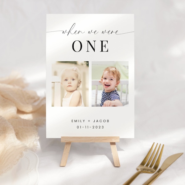Wedding Table Numbers With Age Photo, When We Were Table - Etsy