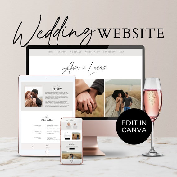 Our story template for wedding website 60 photos - Astyledwedding.com