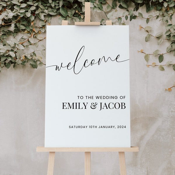 Wedding Welcome Sign Ceremony Template - Etsy