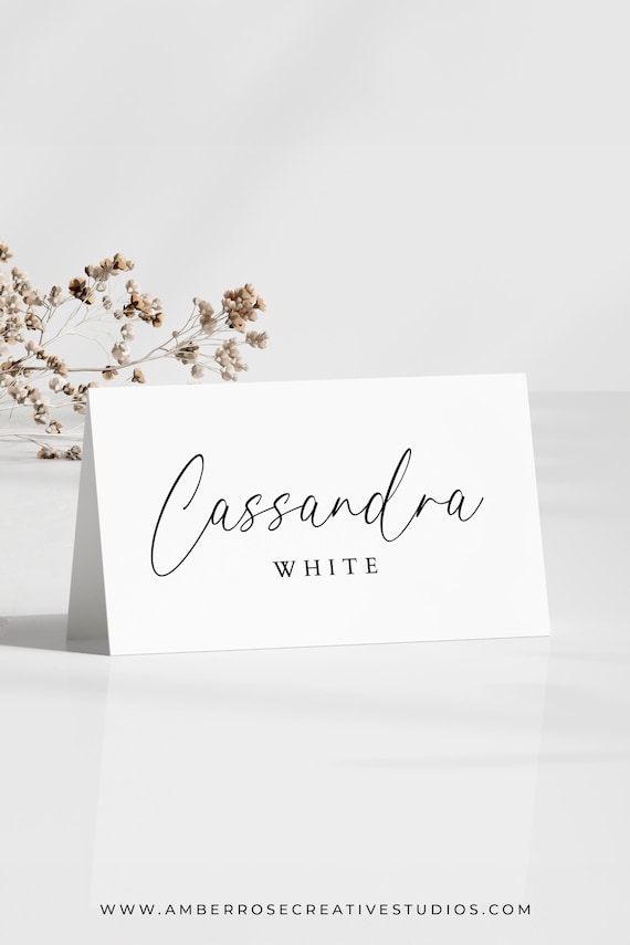 Plantilla De Tarjeta Con Nombre Para La Mesa