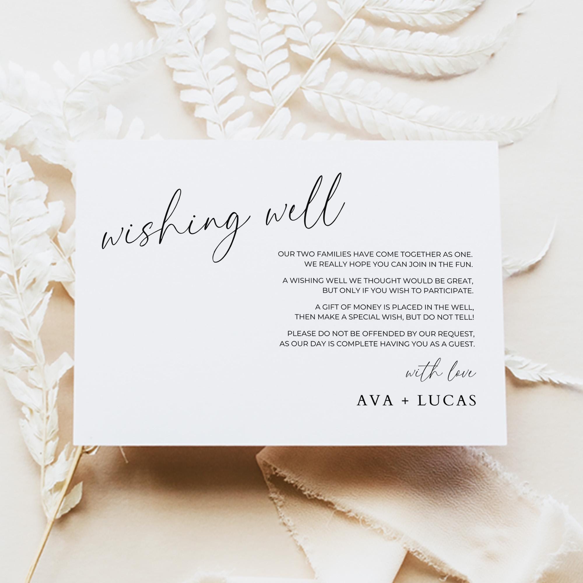 How to say cash only on wedding invitation | Honestweddingadvice.com