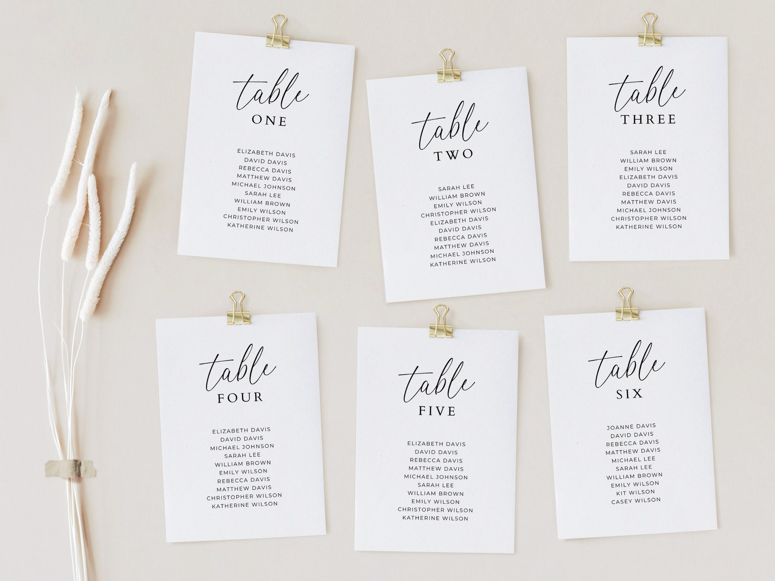 Seating Chart Table Number Card Modern Wedding Seating Chart - Etsy ...