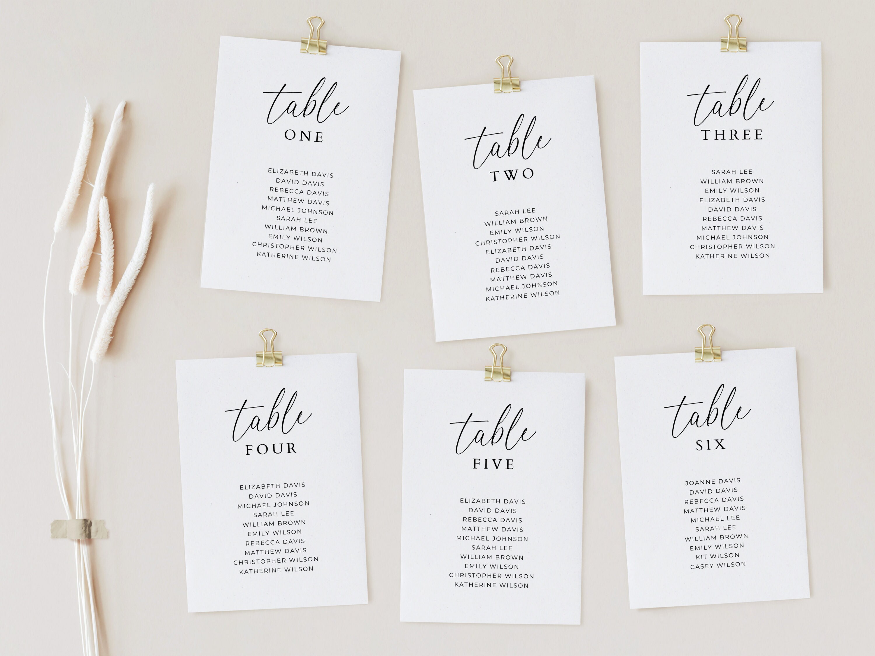 Seating Chart Table Number Card Modern Wedding Seating Chart - Etsy ...