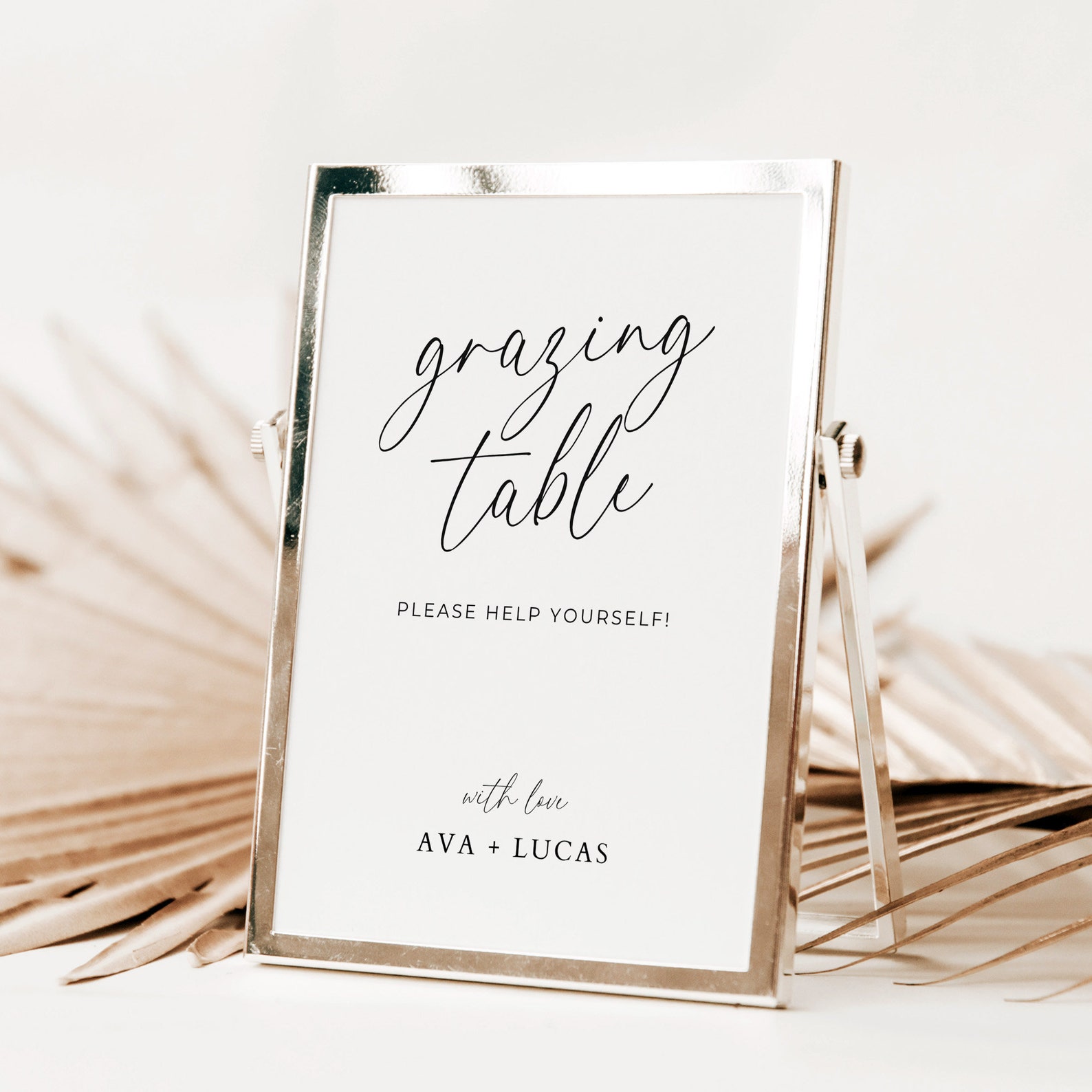 Grazing Table Food Sign Template for Wedding Reception, Rehearsal ...