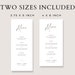 Minimal Wedding Menu Template Elegant Food Menu Card Simple - Etsy Canada
