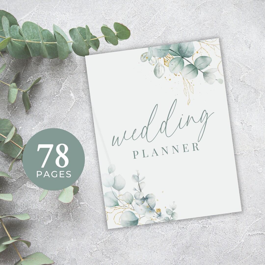 Wedding Planner Printable, Eucalyptus Greenery, Downloadable PDF ...