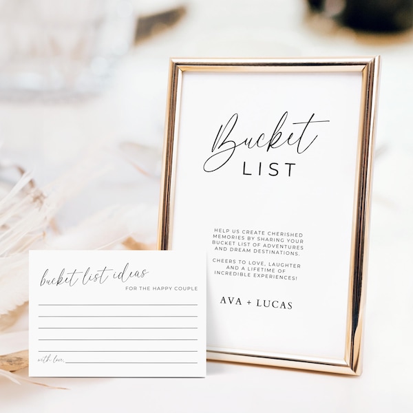 Bucket List Wedding Sign - Etsy