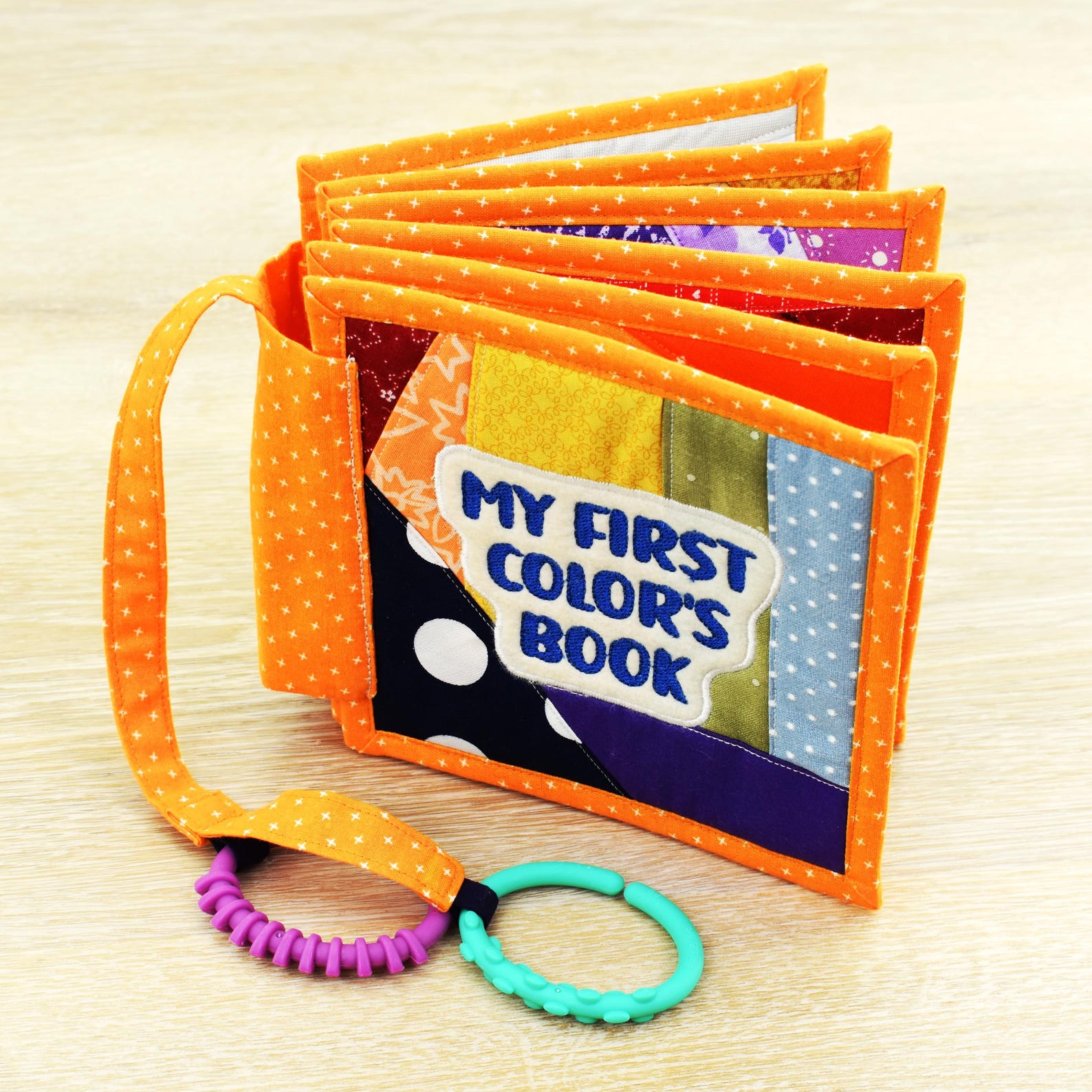 My First Colors Book – Handmade Fabric Baby Book – Sensory Patchwork ...