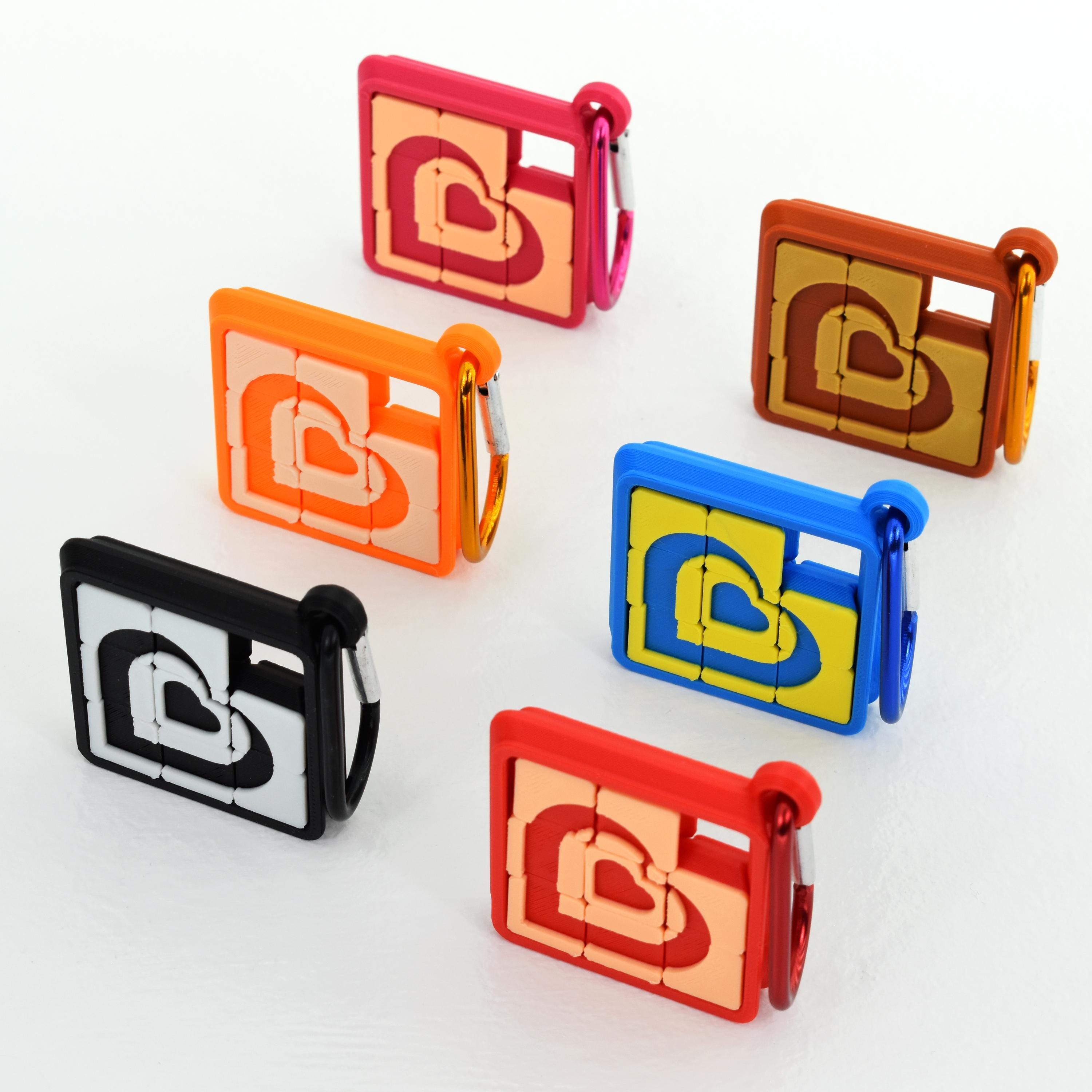 Heart Slider – Sliding Block Puzzle – 7 Editions – Keychain Sizes ...
