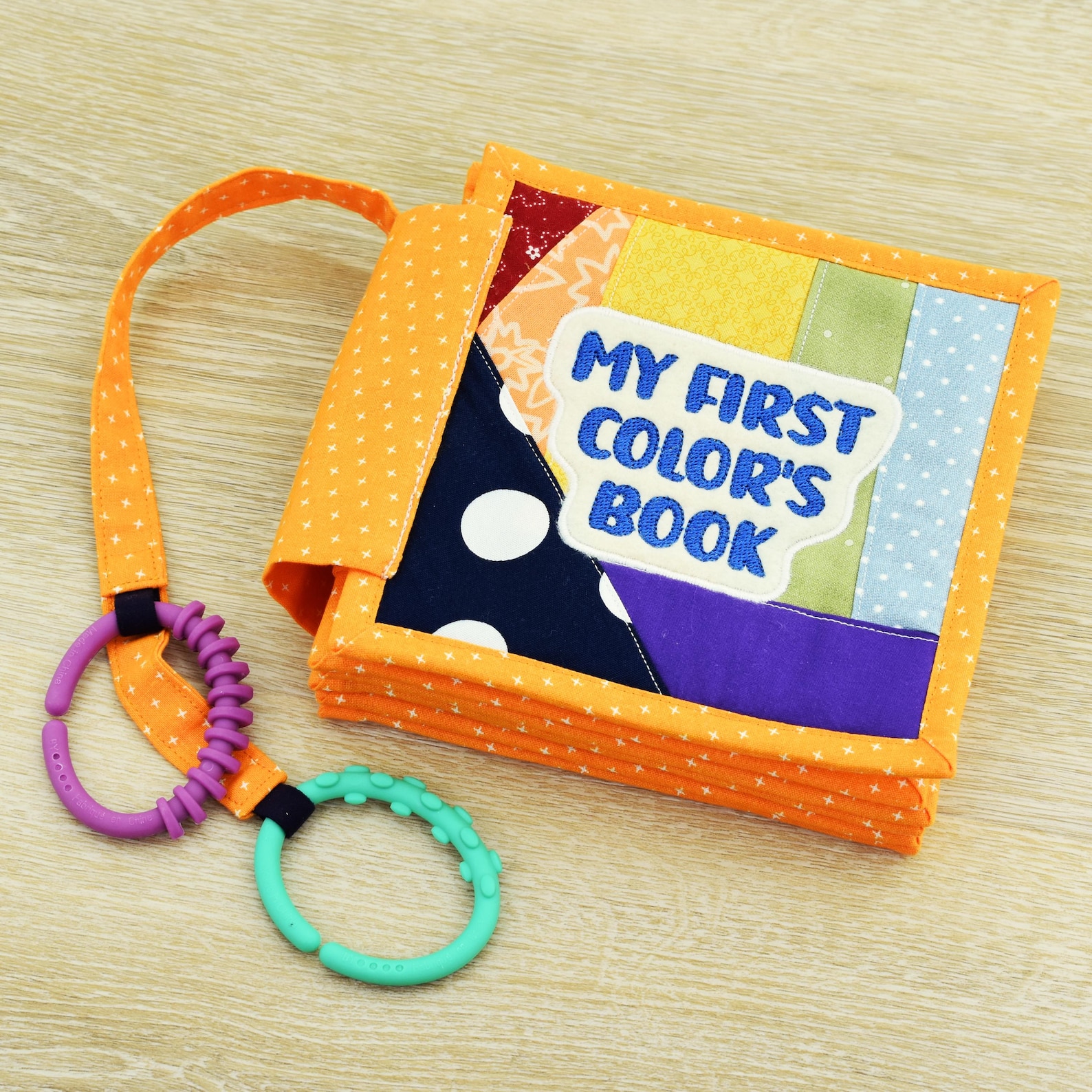 My First Colors Book – Handmade Fabric Baby Book – Sensory Patchwork ...