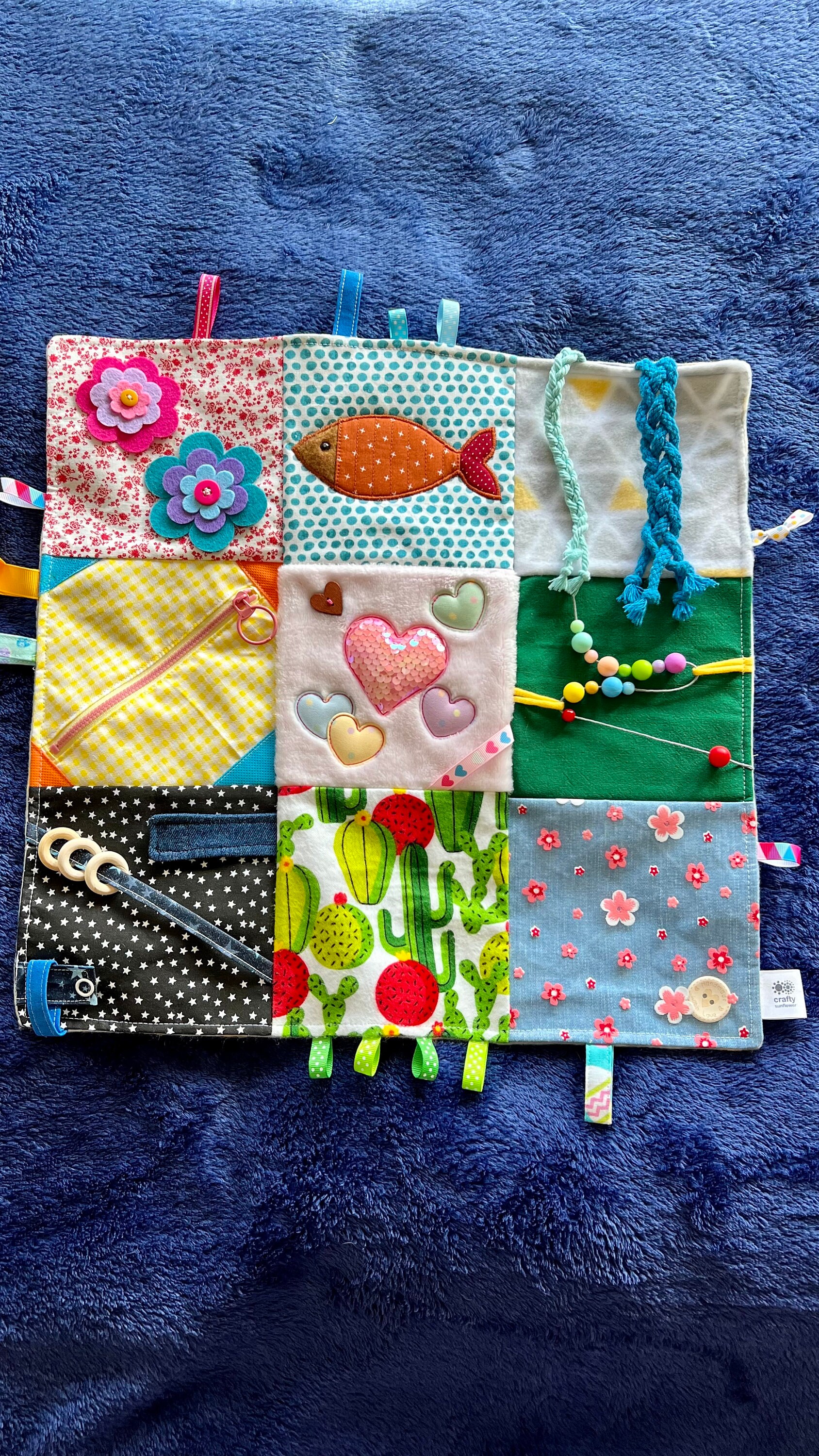 Kid Activity Play Mat, 9 Different Squares to Discover, Play Blanket ...