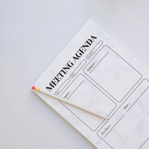 Meeting Minutes Printable, Meeting Notes Template, Digital Meeting ...