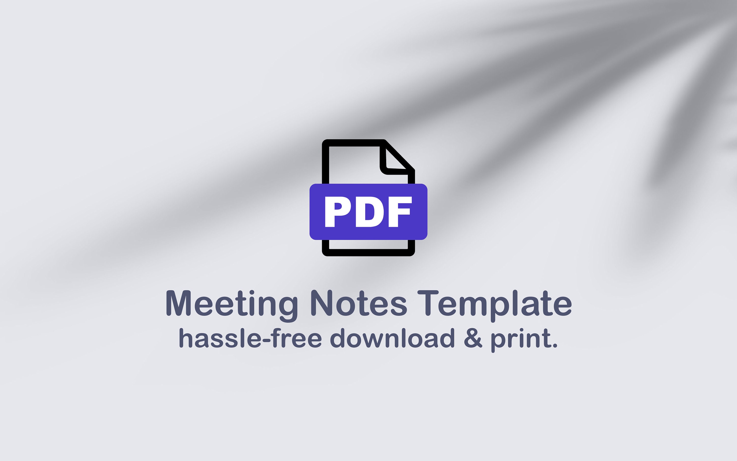 Meeting Minutes Printable Meeting Notes Template Digital - Etsy