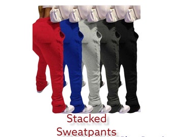 Mens Stacked Sweatpants - Etsy