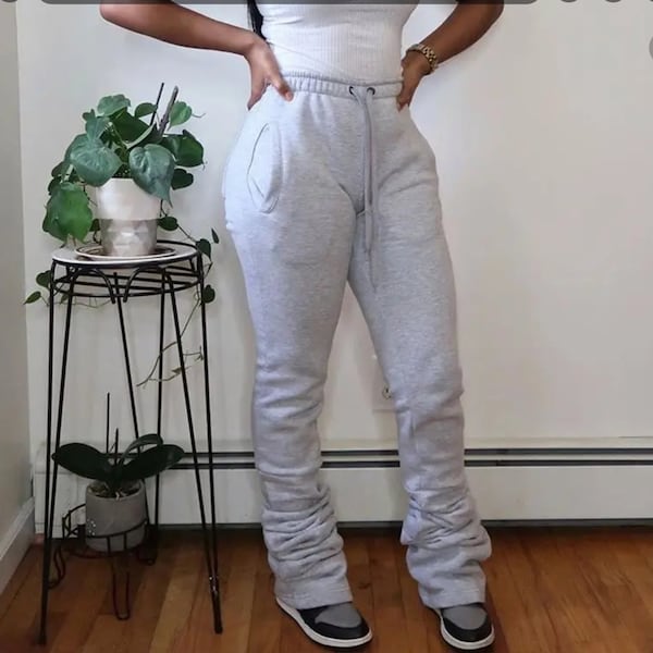 Stacked Sweatpants - Etsy