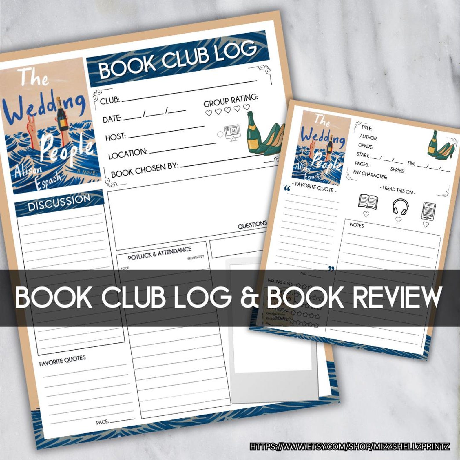 The Wedding People | Book Club Kit | Canva Edible | Booktok | Book Club ...