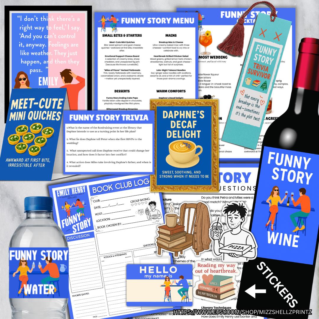Funny Story | Book Club Kit | Canva Edible | Booktok | Book Club ...
