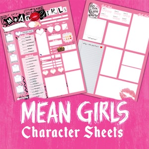 Mean Girls Themed | Dnd Printable Character Sheet - Etsy