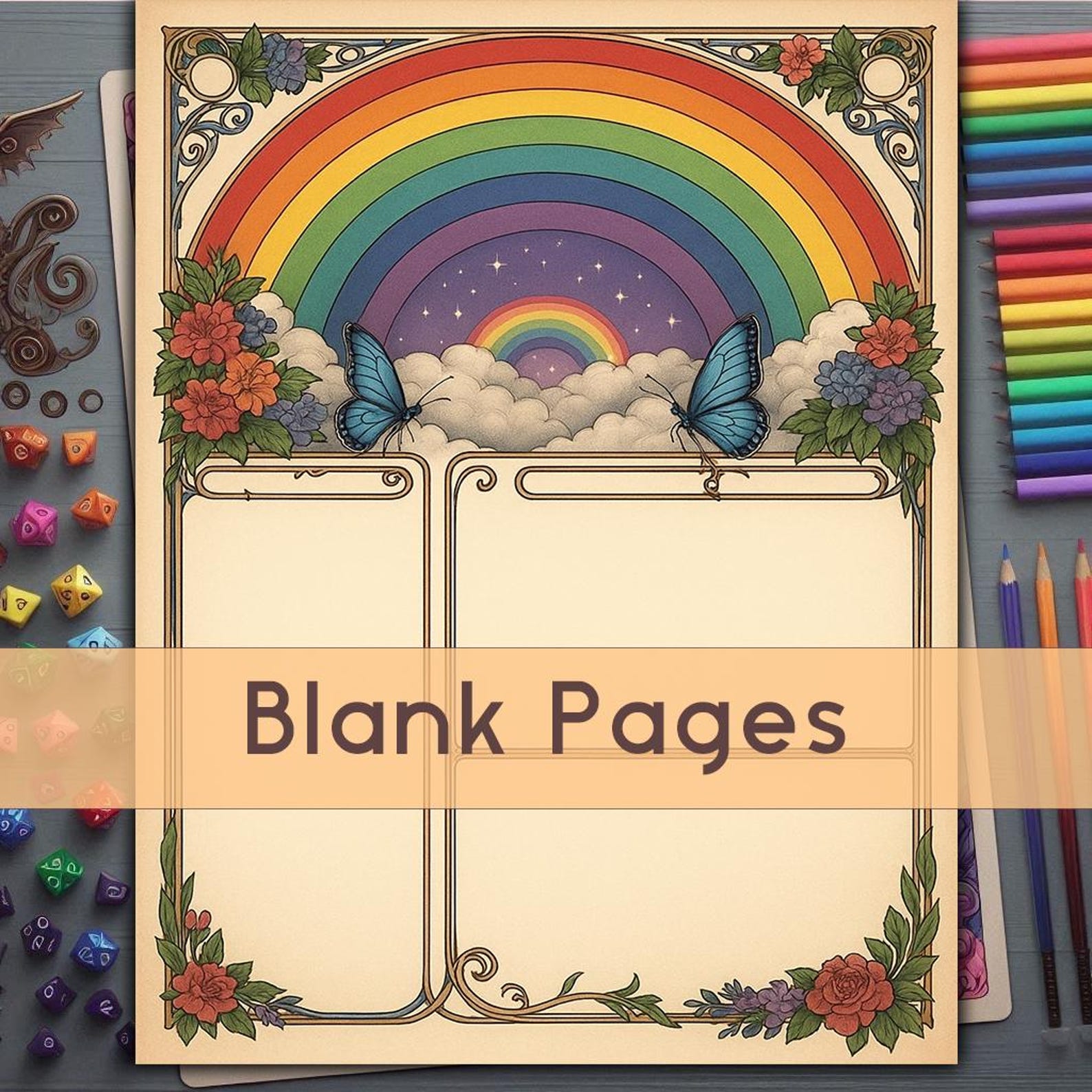 Rainbow Dreams | Dnd Printable Character Sheet, RPG Character Sheet ...
