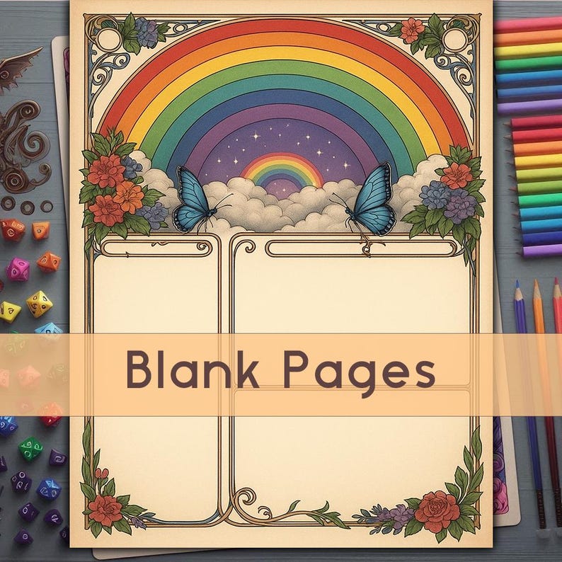 Rainbow Dreams | Dnd Printable Character Sheet, RPG Character Sheet ...