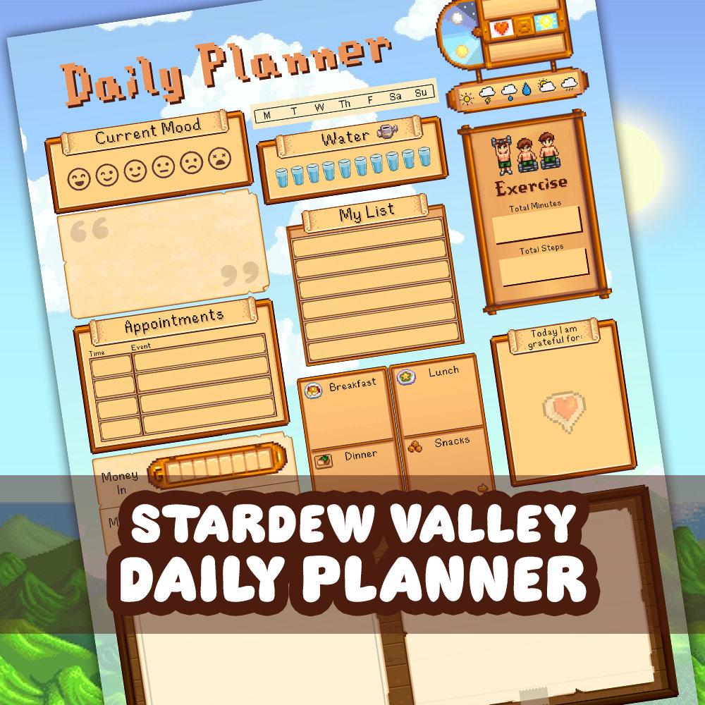 Stardew Valley Daily Planner Printable - Etsy