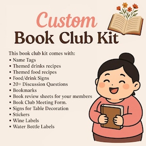 Custom Book Club Kit - Etsy