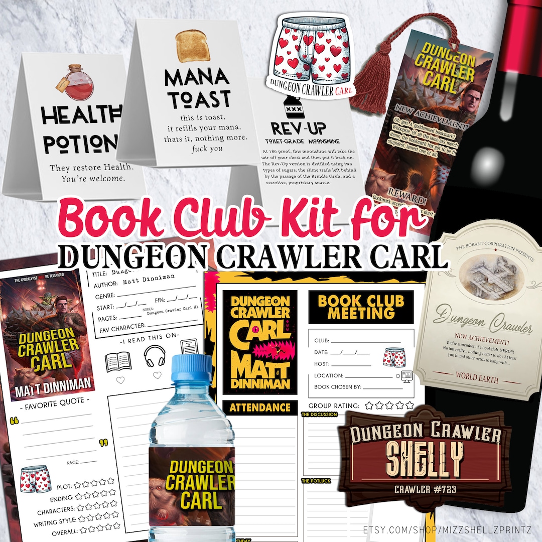 Dungeon Crawler Carl 1 Book Club Kit Booktok - Etsy