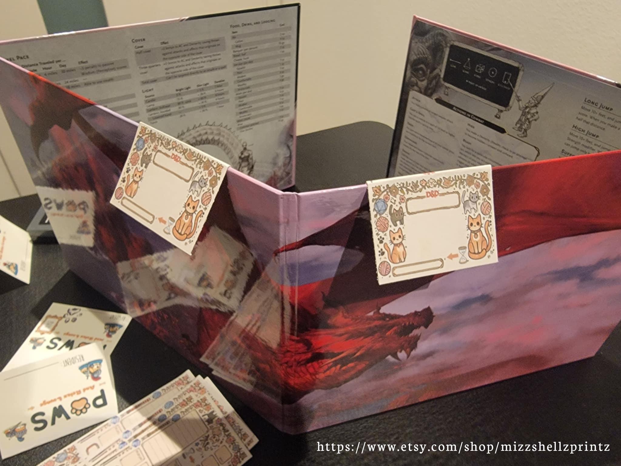 Cat and Dog Themed D&D 5e Initiative Tracker | Character Sheet Tent ...