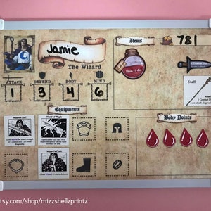 Heroquest Magnetic Character Sheets | Printable Instant Downloads - Etsy