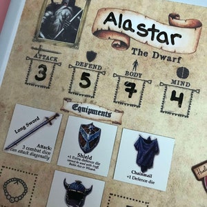 Heroquest Magnetic Character Sheets | Printable Instant Downloads - Etsy