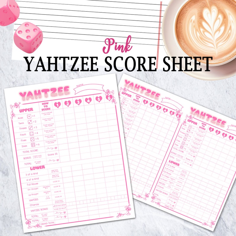 Score Sheet for Dice Games - Etsy Canada