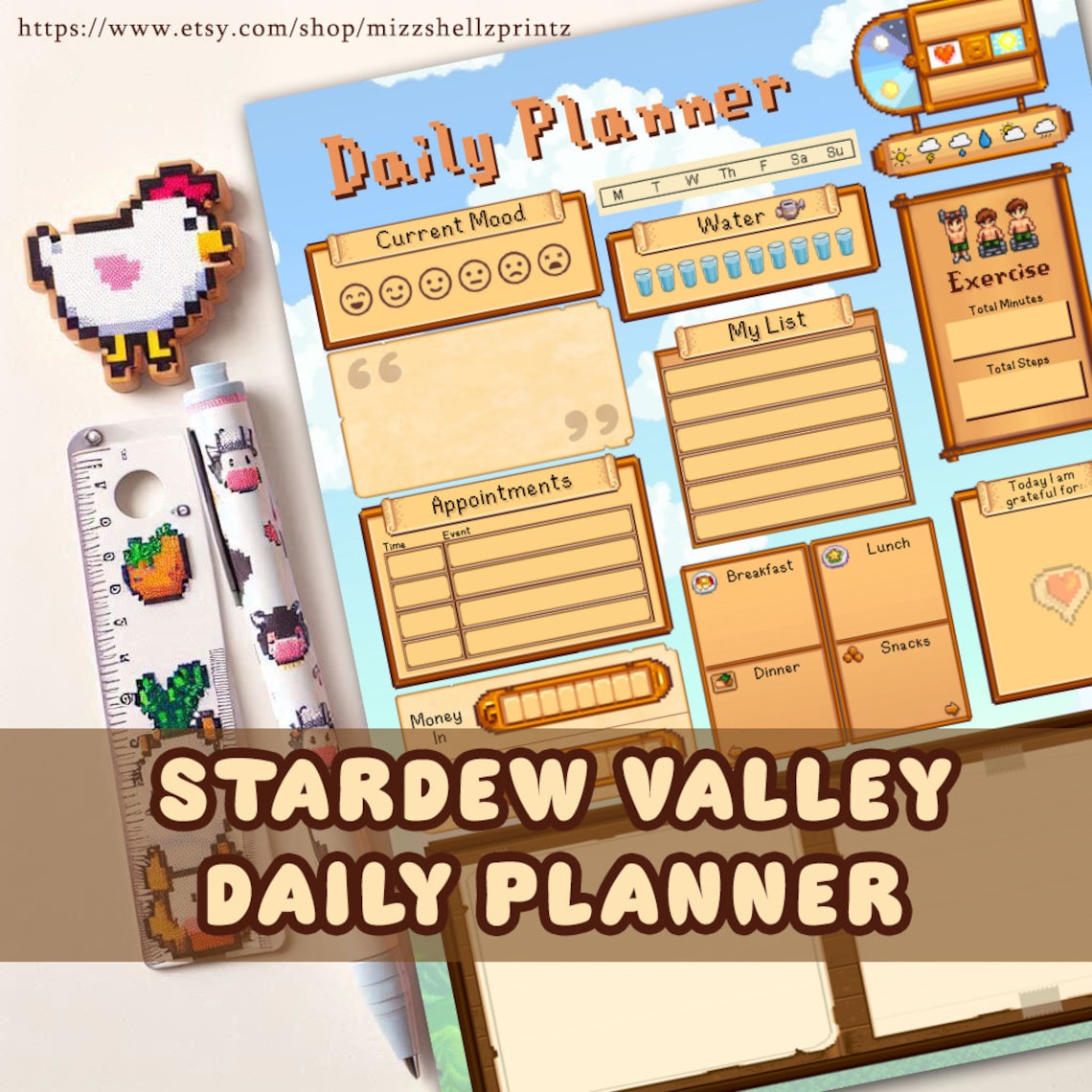 Stardew Valley Daily Planner Printable - Etsy