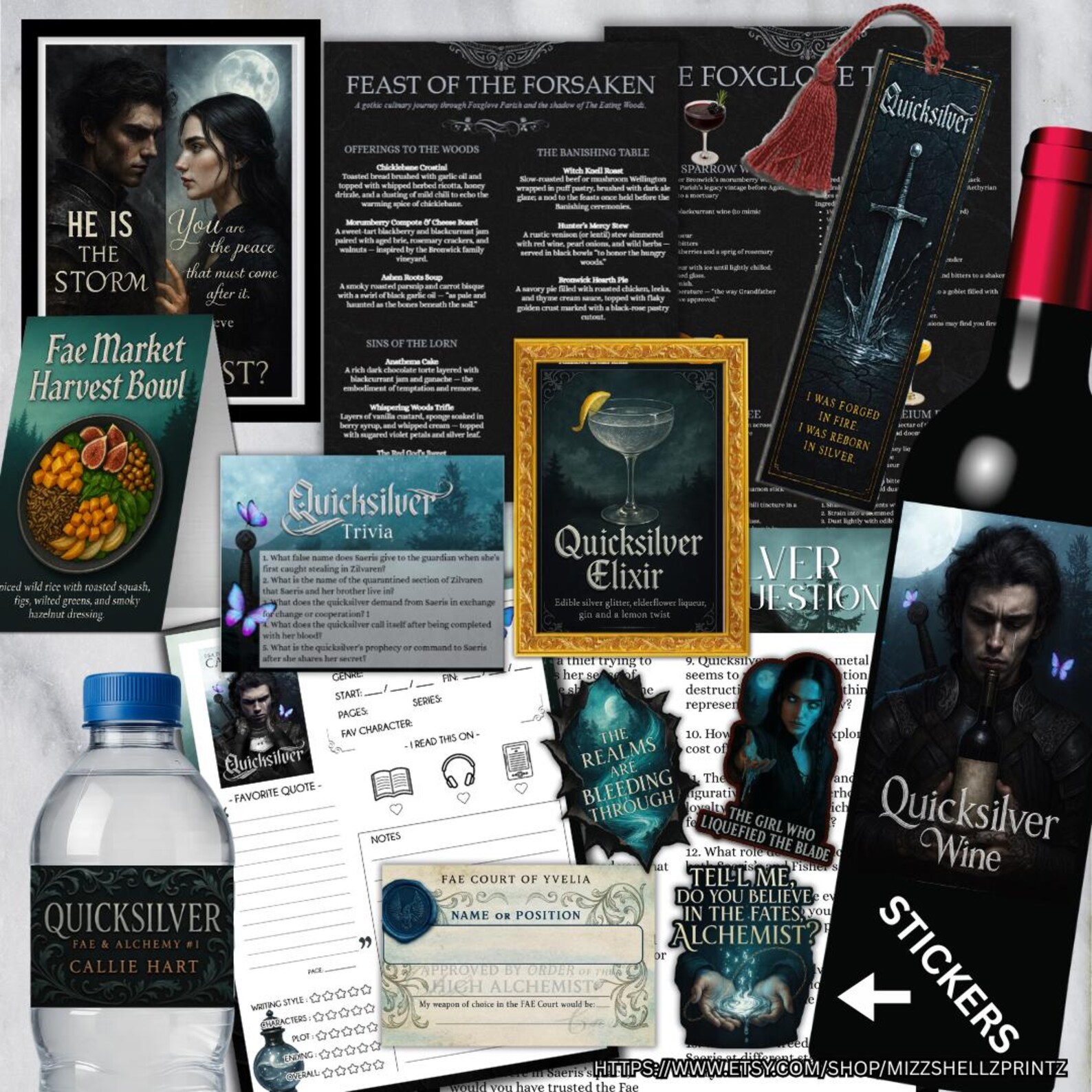Quicksilver (fae & Alchemy #1) | Book Club Kit | Canva Edible | Booktok ...
