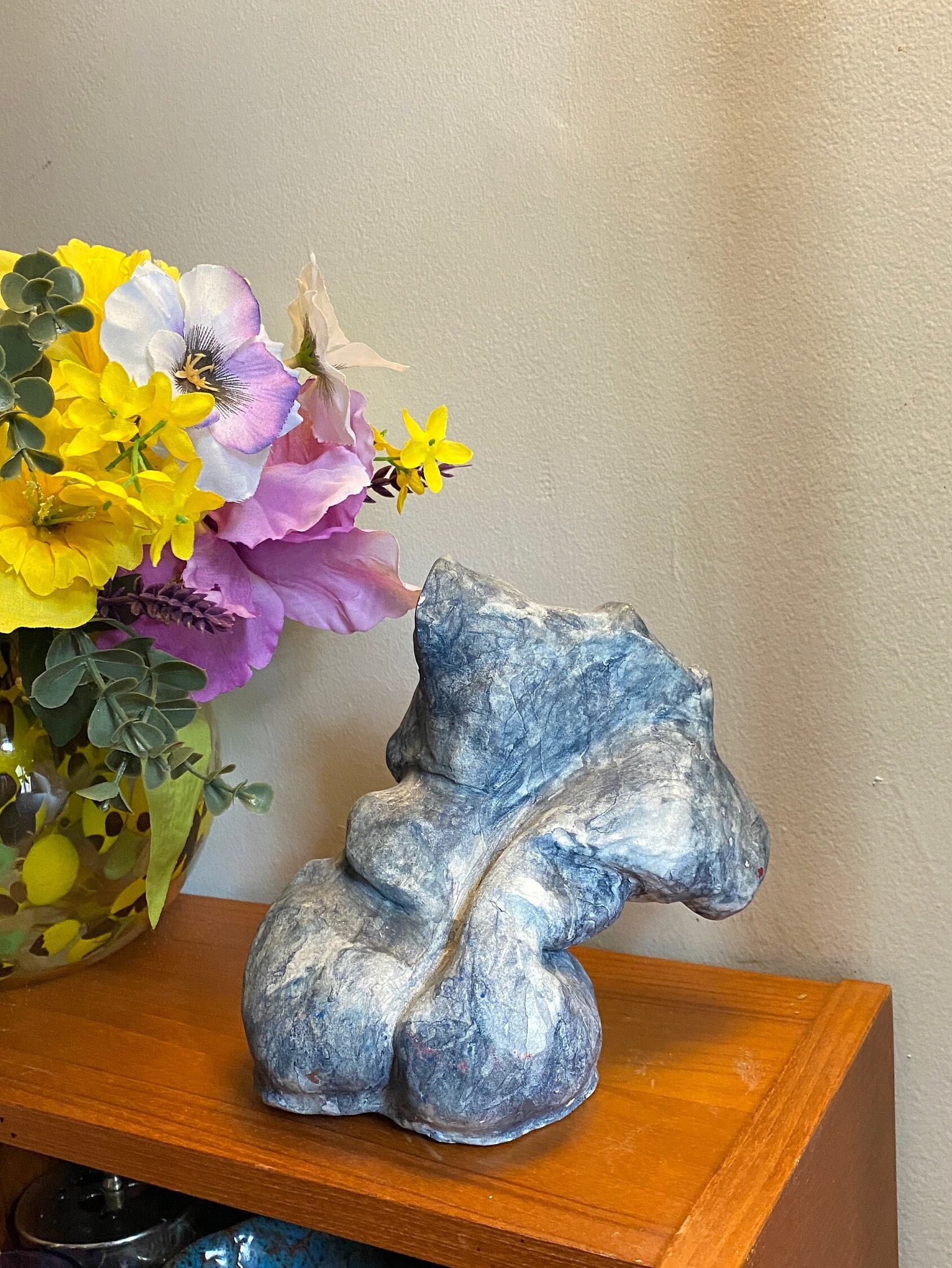 Hand Sculpted Decorative Ceramic Torso - Etsy