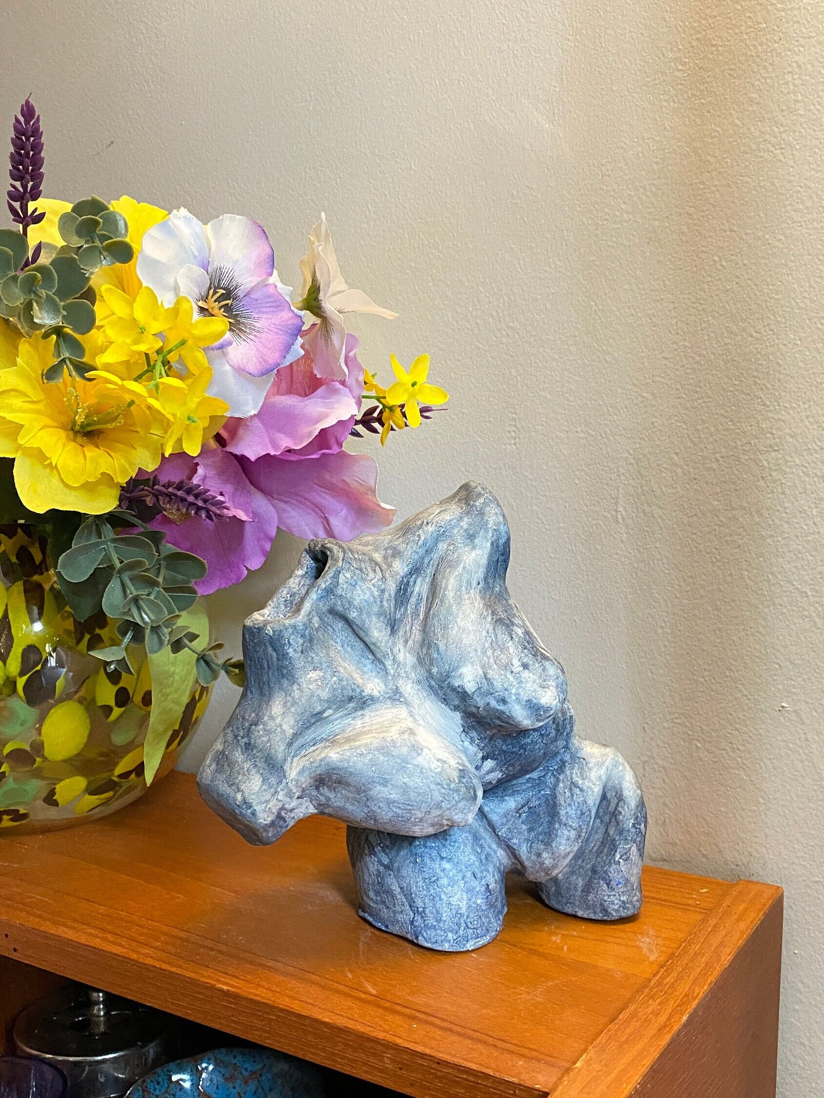 Hand Sculpted Decorative Ceramic Torso - Etsy