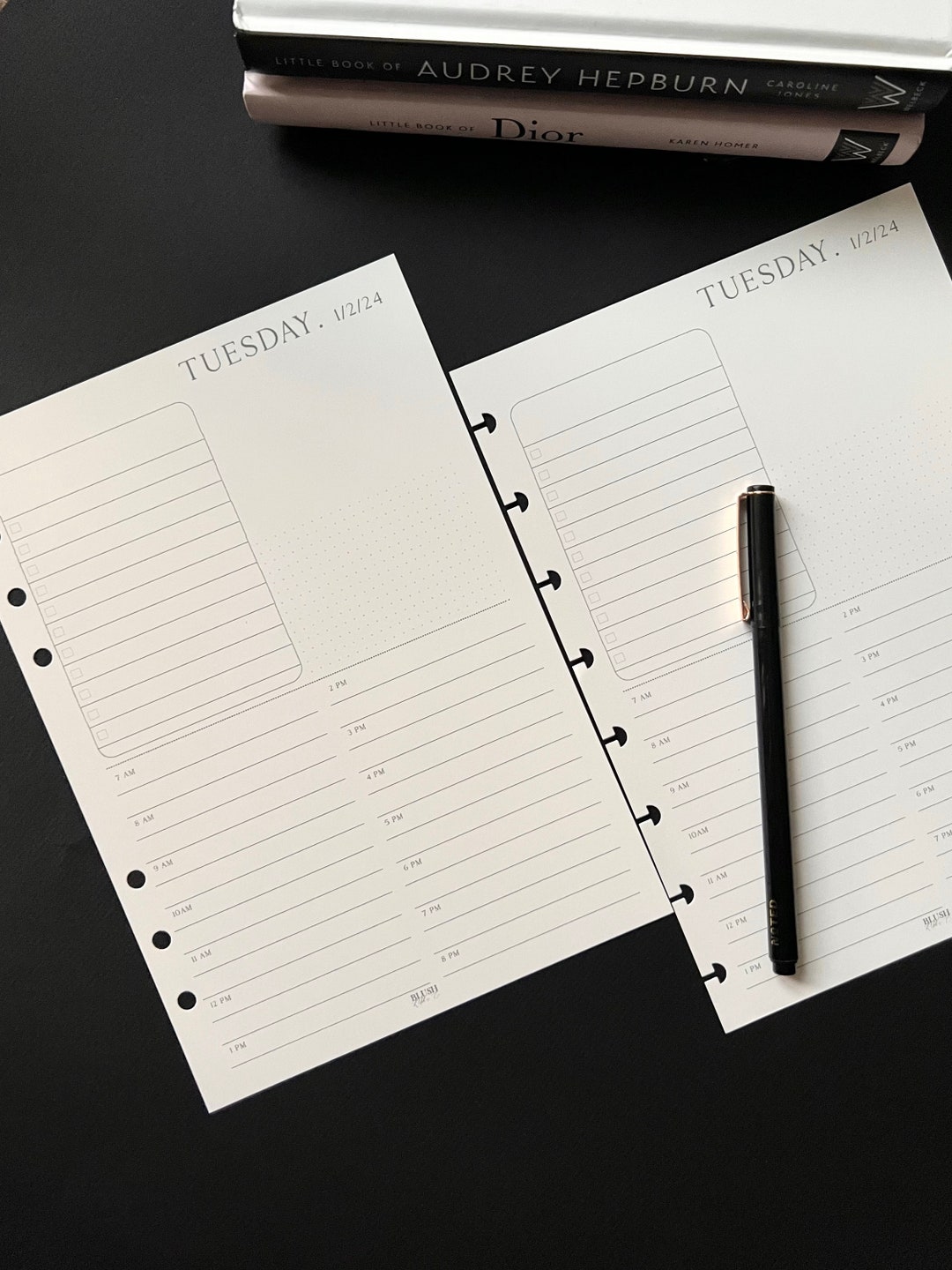 Daily Planner Insert Serif Font DO1P Daily Agenda - Etsy