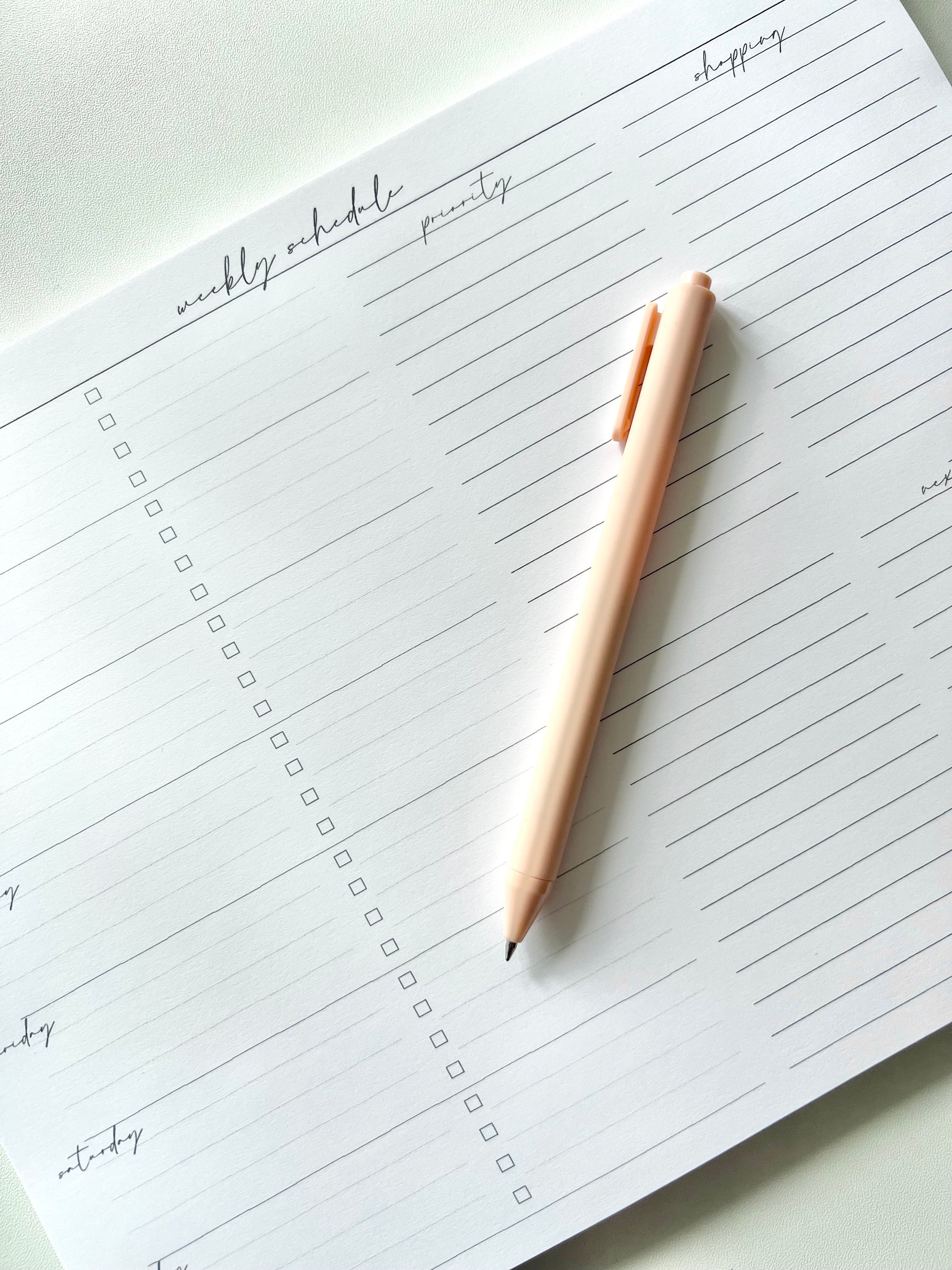 Weekly Notepad Cursive Font Tear-off Sheets 8.5 X 11 Great Gift for Mom ...