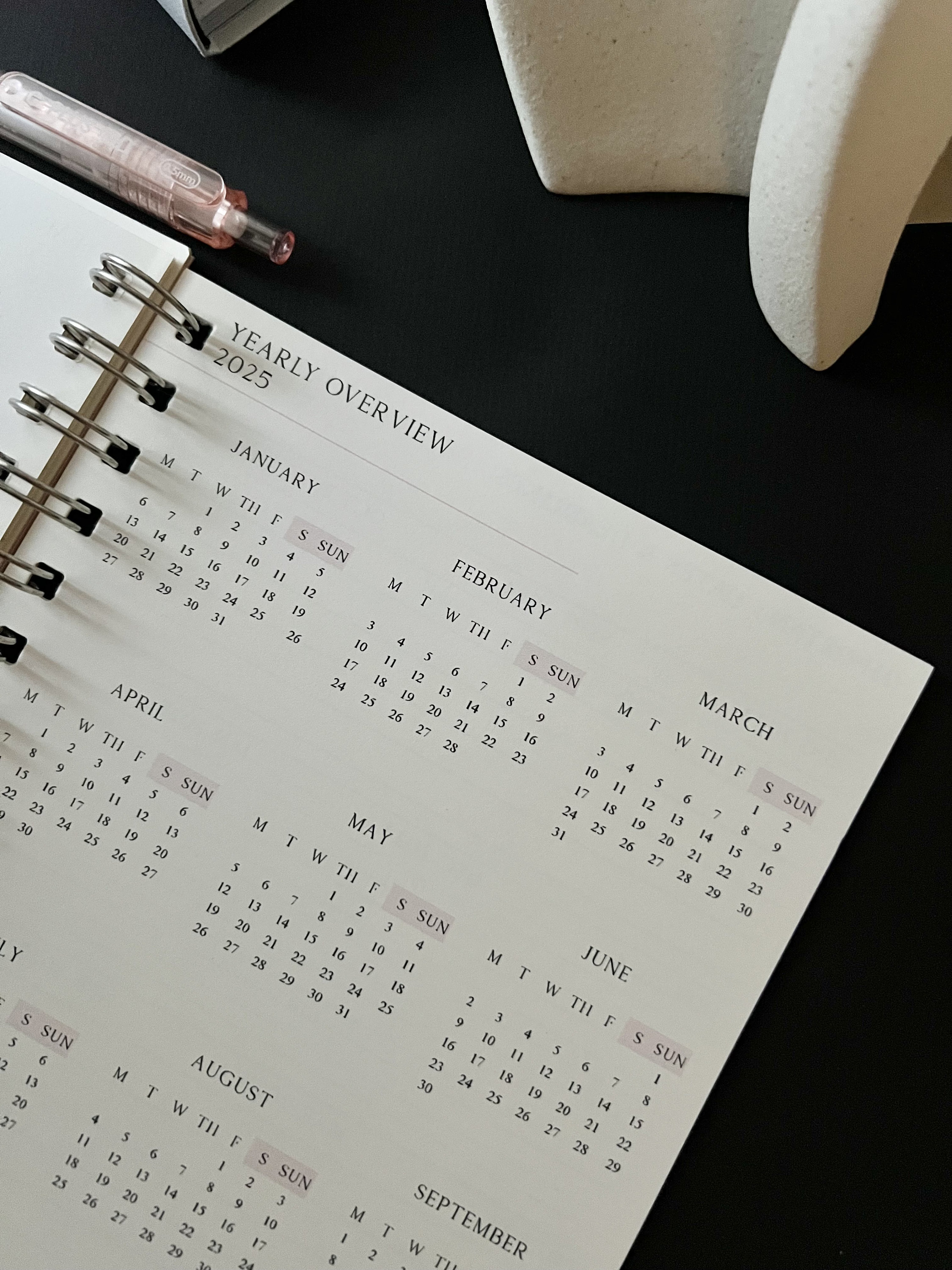 2025 Academic Planner | MONOGRAMMED Cover | 12 Month | Monthly & Weekly ...