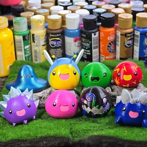 3D Printed 8 Slime Figures From the Indigo Quarry-hand Painted ...