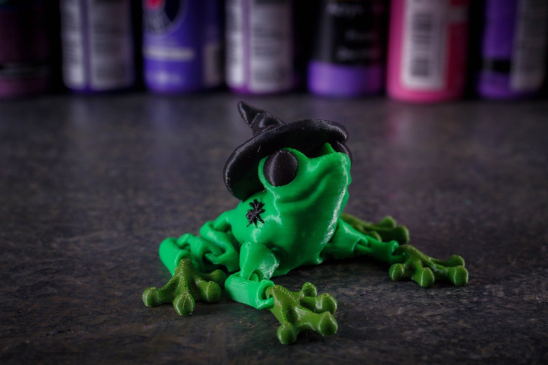 3D Printed Articulated Witch Frog Figure-flexi Fidget Sensory Toy for ...