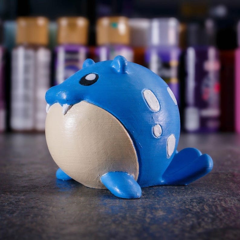 Hand-painted 3D Printed Spheal Figure: Delightful Desk Decor for Fans ...