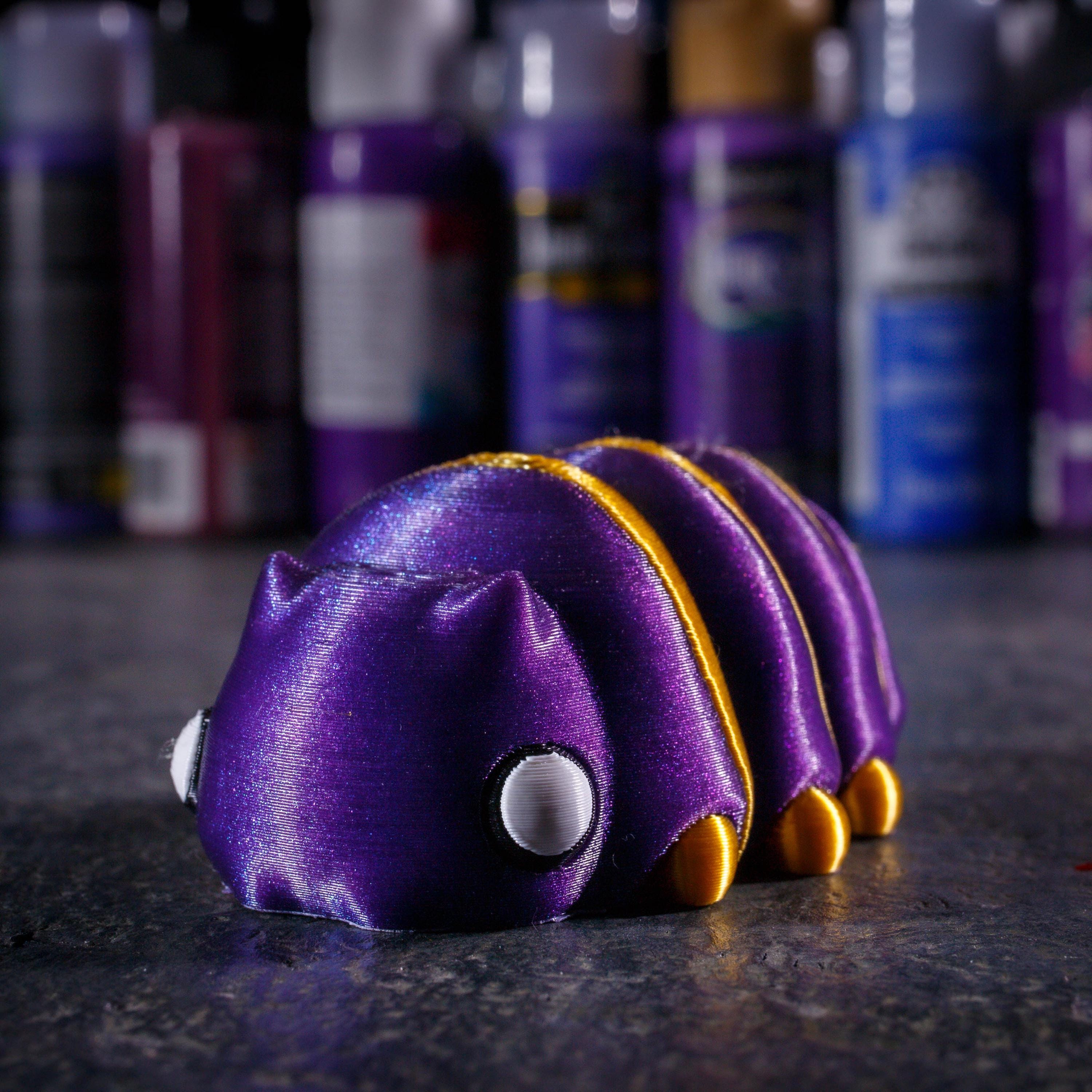 3D Printed Articulated Grub- Fun Adhd Fidget Toy for Stress Relief and ...