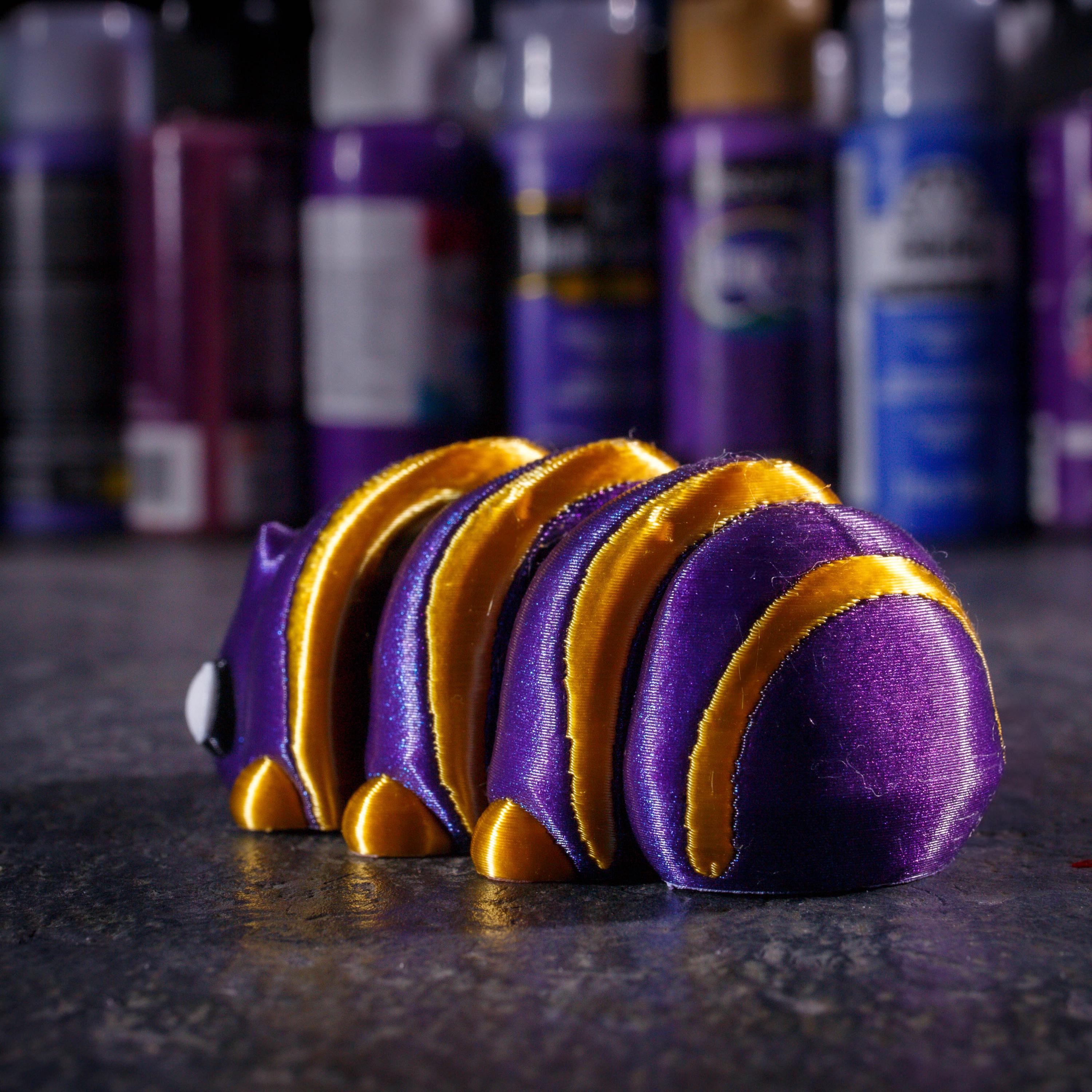 3D Printed Articulated Grub- Fun Adhd Fidget Toy for Stress Relief and ...