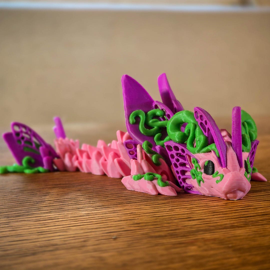 Articulated Butterfly Tadling Dragon- 3D Printed- Flexi Fidget Sensory ...