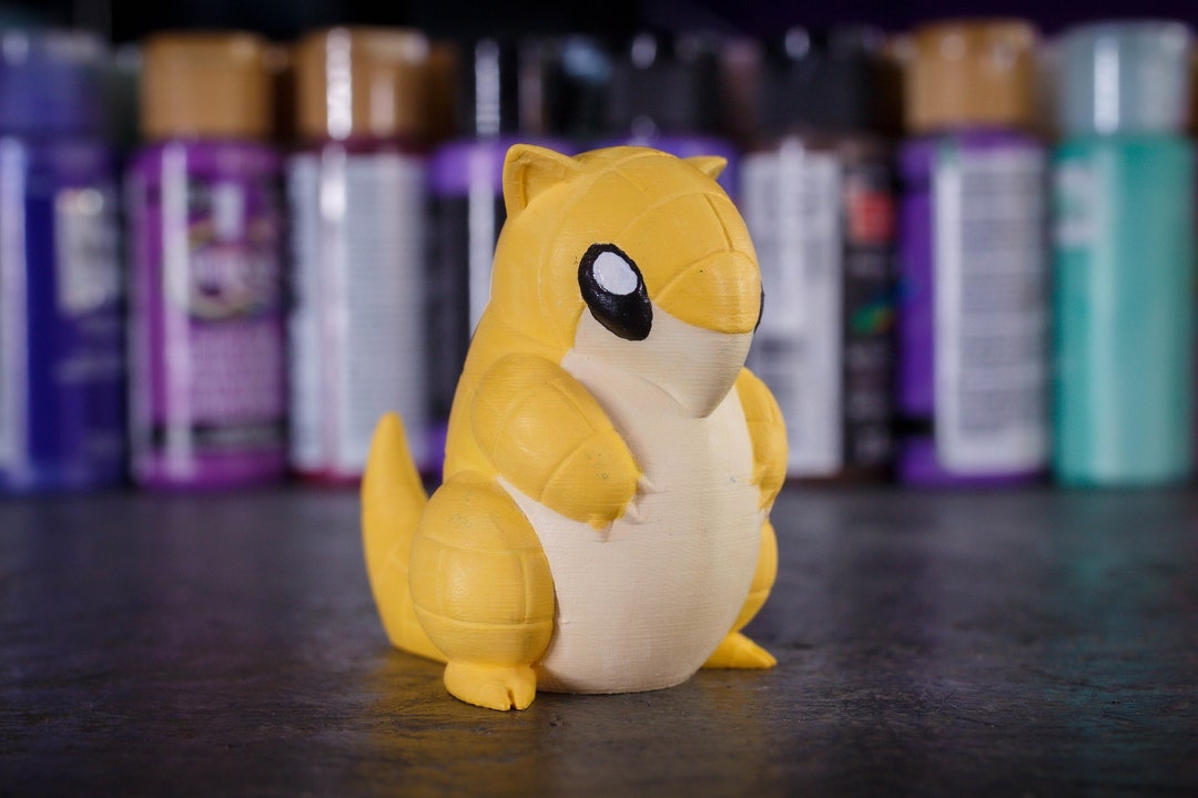 3D Printed Sandshew Statue Figure-unique, Hand Painted Collectable-desk ...