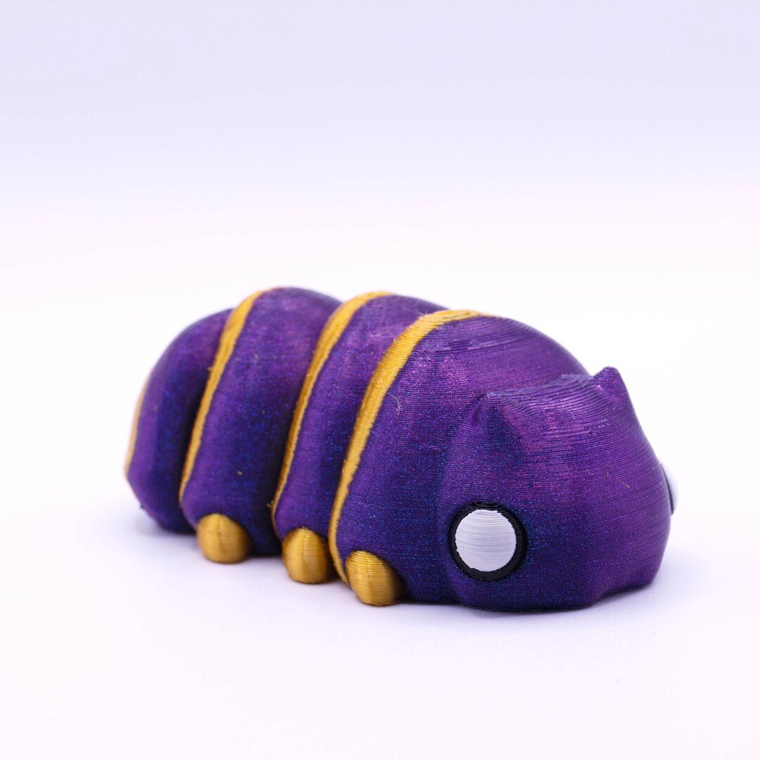 3D Printed Articulated Grub- Fun Adhd Fidget Toy for Stress Relief and ...