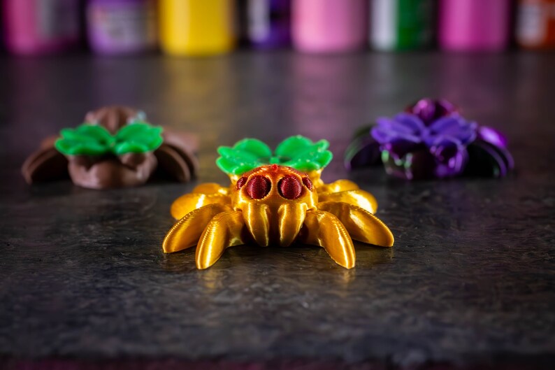 3D Printed Articulated Clover Spider Fidget Toy for Stress Relief and ...