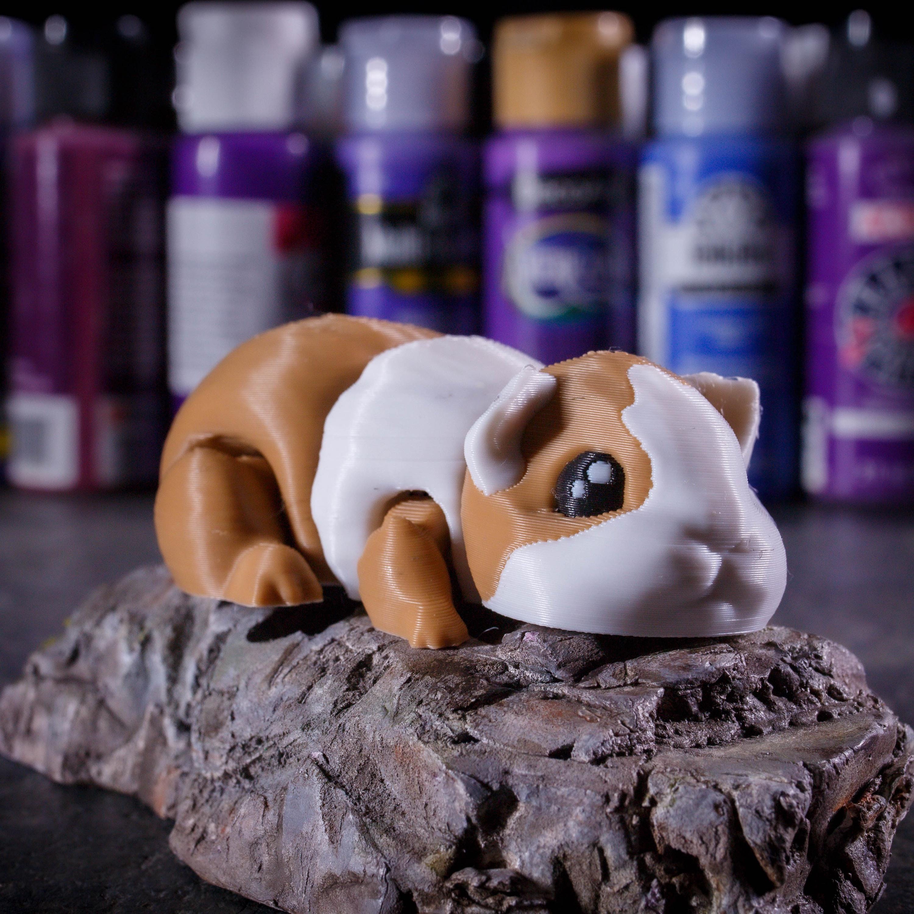 3D Printed Articulated Guinea Pig- Fun Adhd Fidget Toy for Stress ...