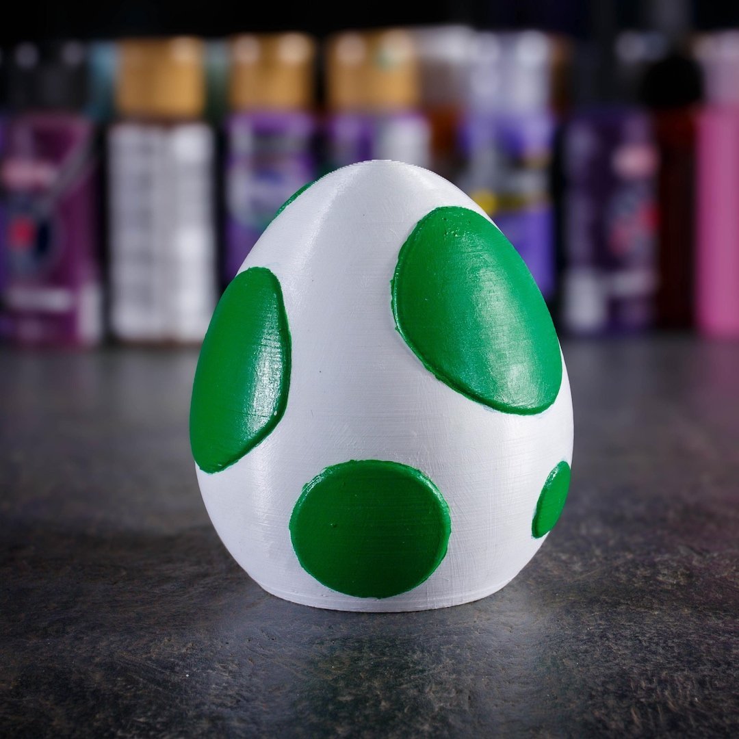 3D Printed Yoshi Egg Storage-unique, Hand Painted Collectable-desk ...